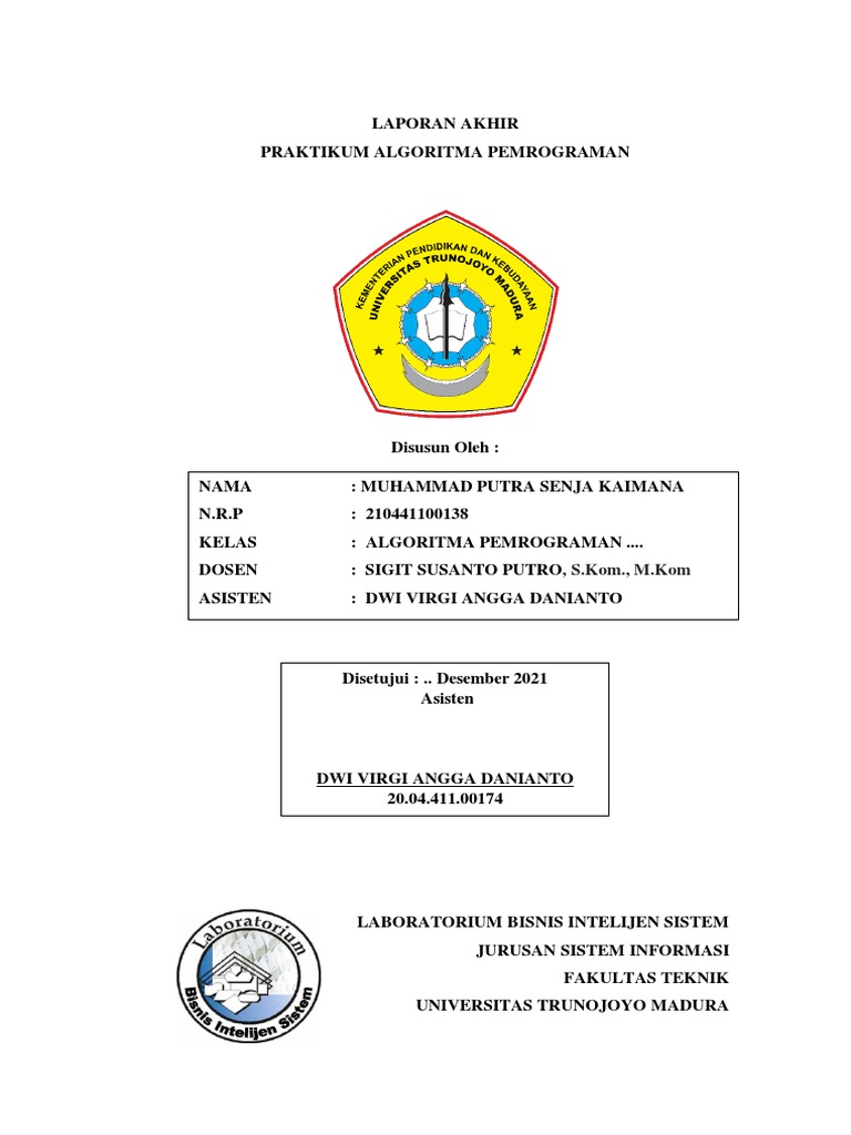 Laprak Alpro 1D - 210441100138 - Muhammad Putra Senja Kaimana | PDF