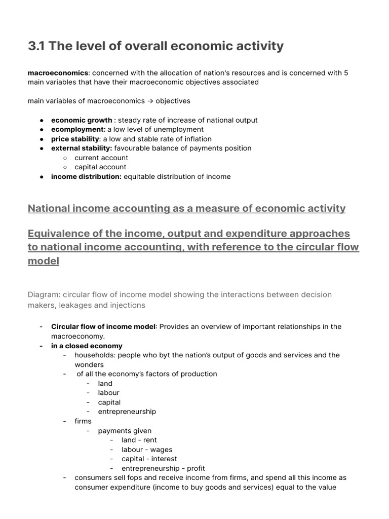 3.1 The Level of Overall Economic Activity | PDF | Gross Domestic ...