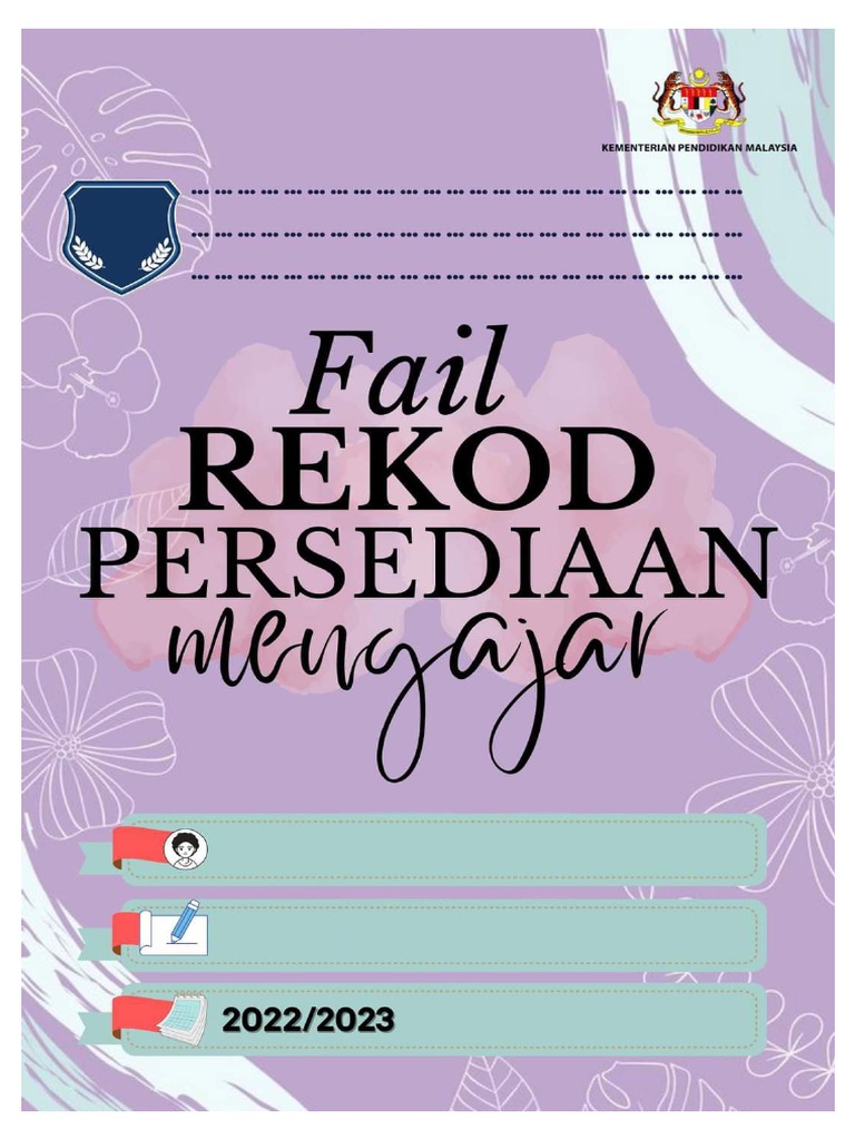 Fail Rekod Persediaan Mengajar 20222023 | PDF