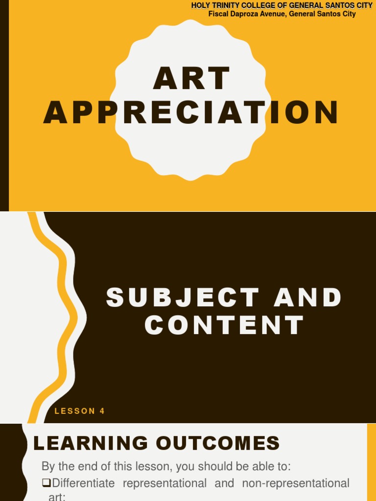 3rd - Subject and Content | PDF | Abstract Art | Works Of Art