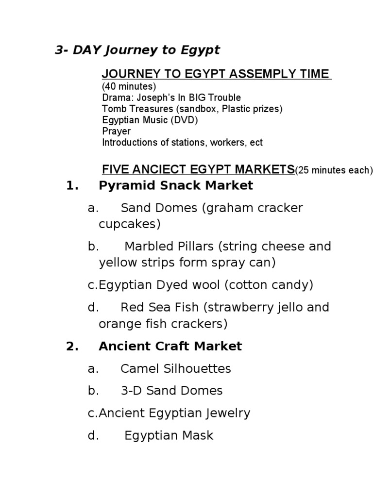 Journey To Egypt Theme Overview and Handouts | PDF | Sin | Disciple ...