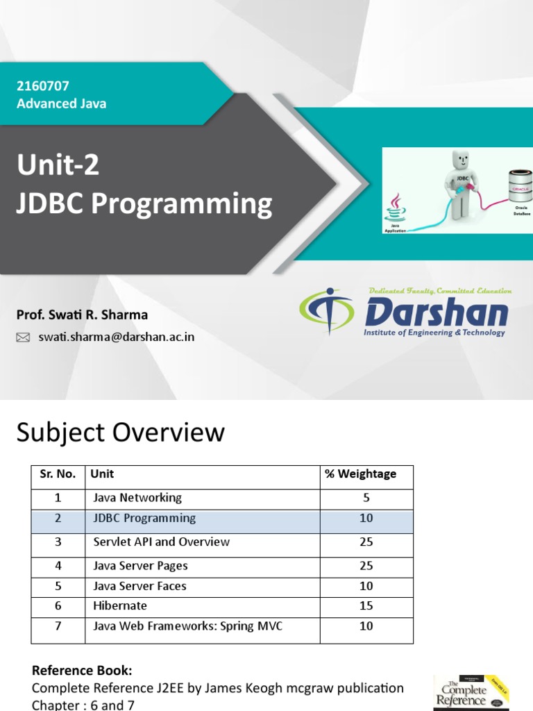 Adv - Java GTU Study Material Presentations Unit-2 JDBC Programming ...