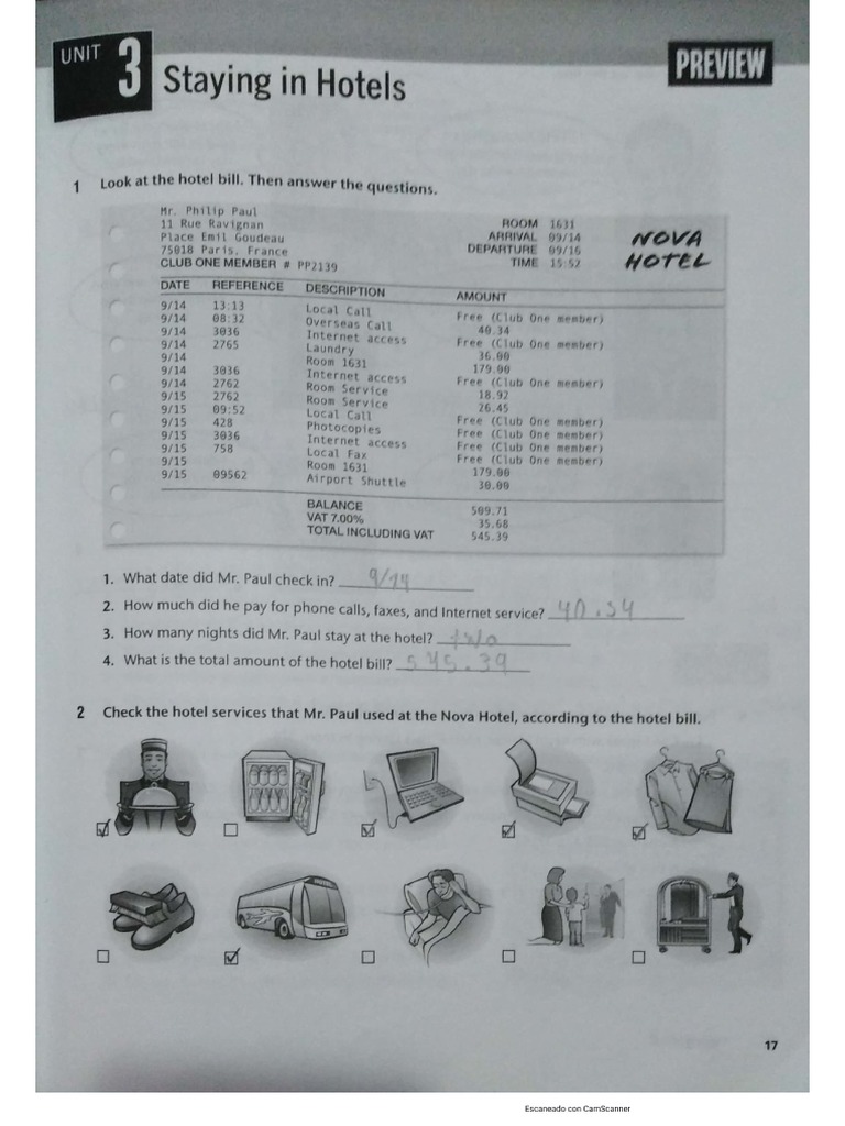 Workbook Unit 3 | PDF