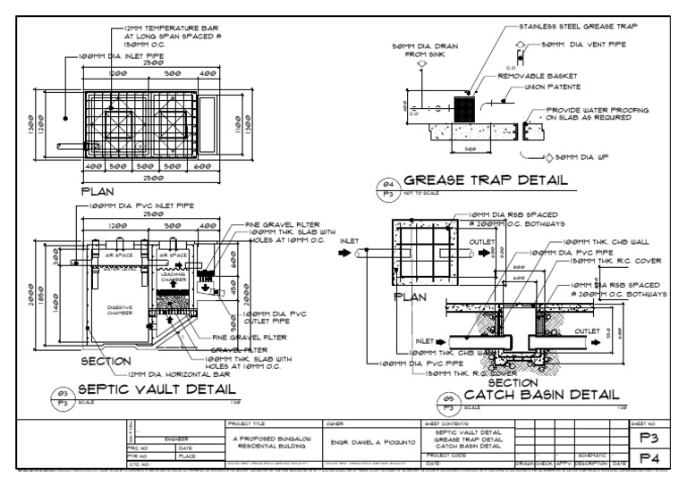 Grease Trap Detail | Download Free PDF | Mechanical Engineering ...