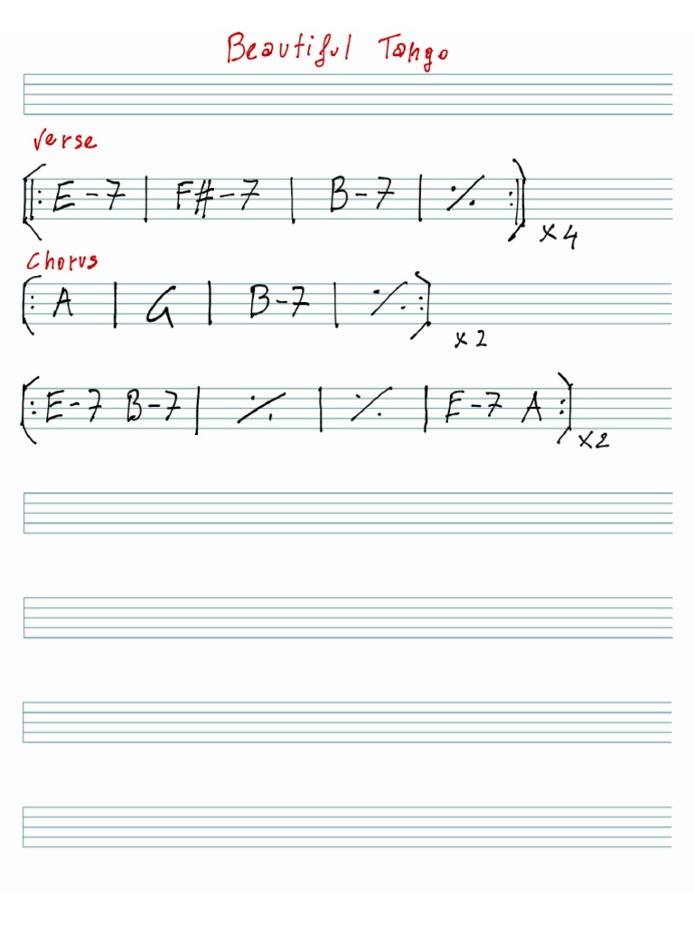 Beautiful Tango Chords | PDF