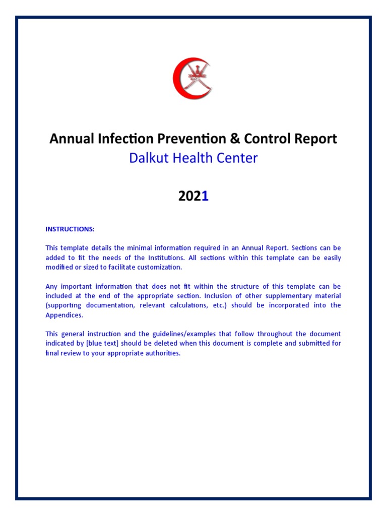 Annual Infection Control Report Für 2021 | PDF | Hospital Acquired ...