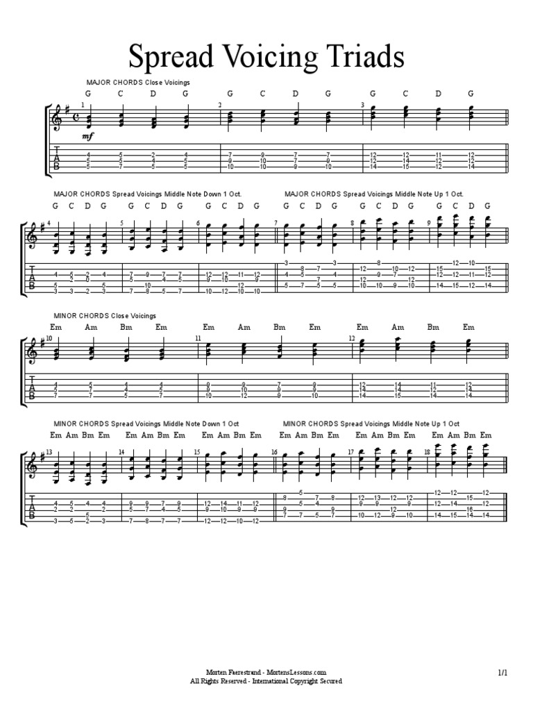 Spread Voicing Triads | PDF