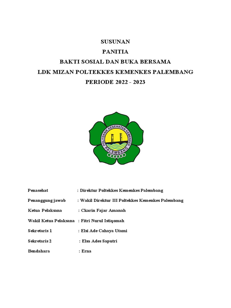 Susunan Panitia Baksos Dan Bukber | PDF