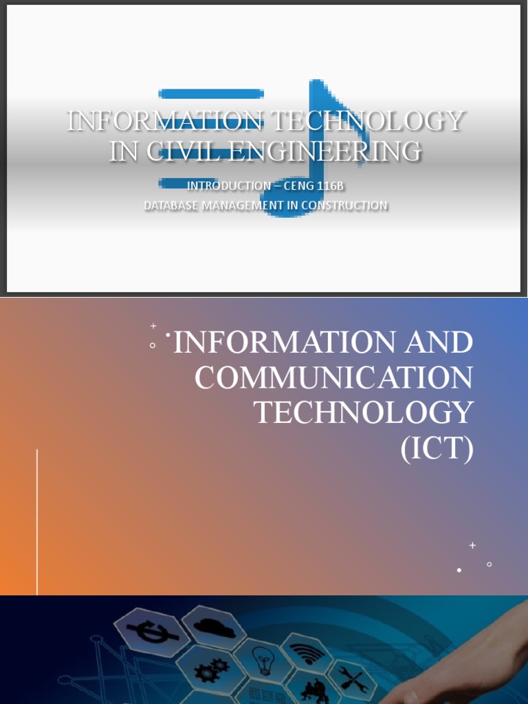 ICT Applications in Civil Engineering | PDF | Information Technology ...