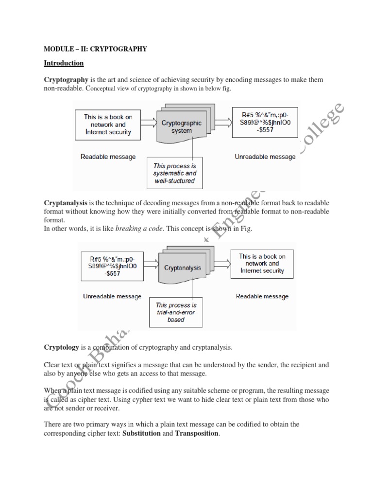 Cryptography Module 2 | PDF | Key (Cryptography) | Cryptography