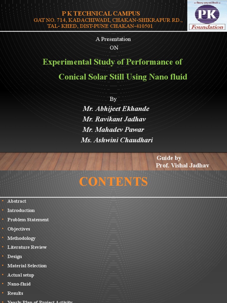 Conical Solar Still | PDF | Solar Energy | Heat Transfer