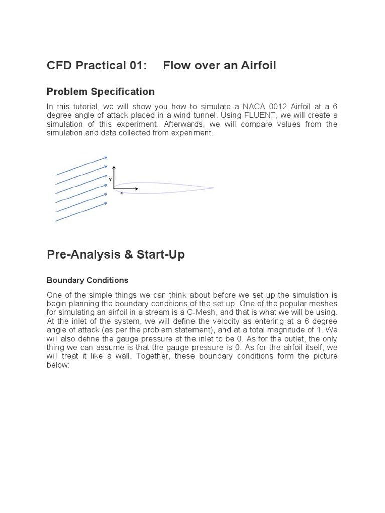 Flow Over Airfoil | PDF | Cartesian Coordinate System | Airfoil