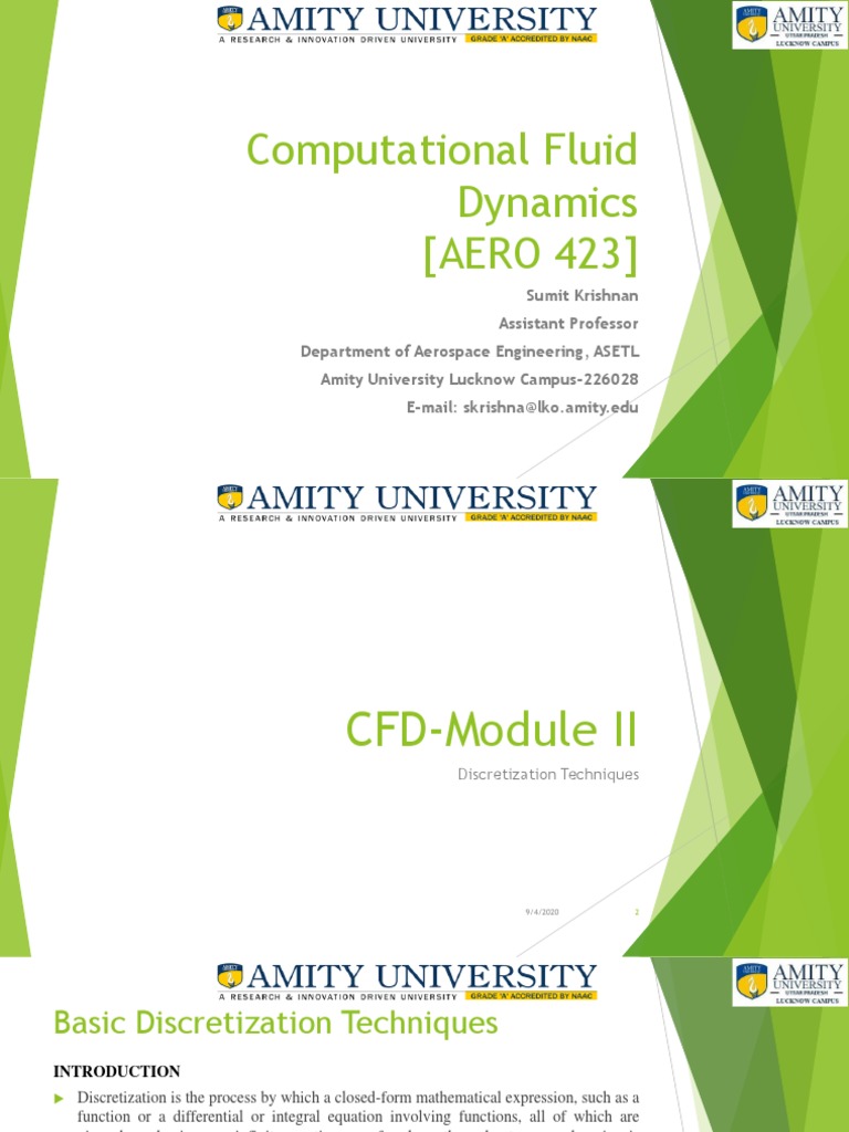 CFD Discretization Techniques | PDF | Equations | Finite Difference