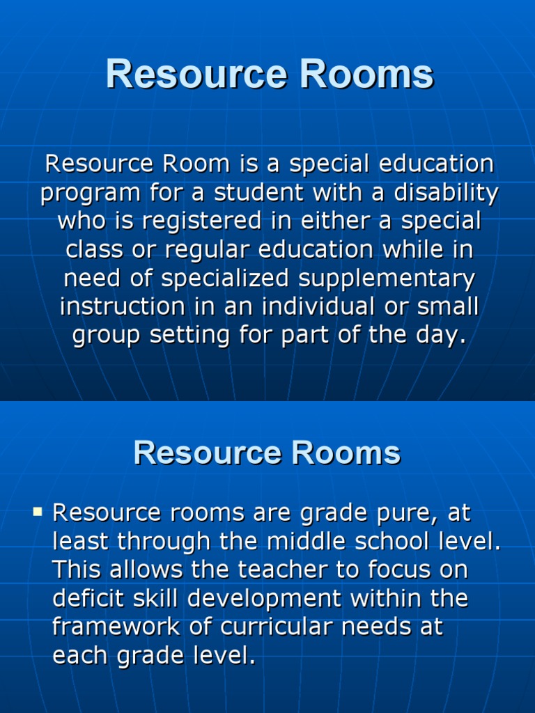 Understanding Resource Rooms in Education | PDF | Individualized ...