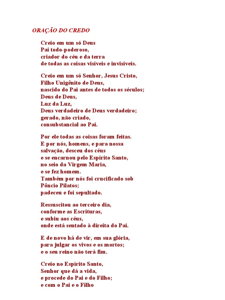 Oração Do Credo | PDF | Indulgência | Rosário