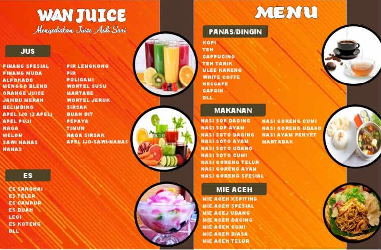 Menu Jus | PDF