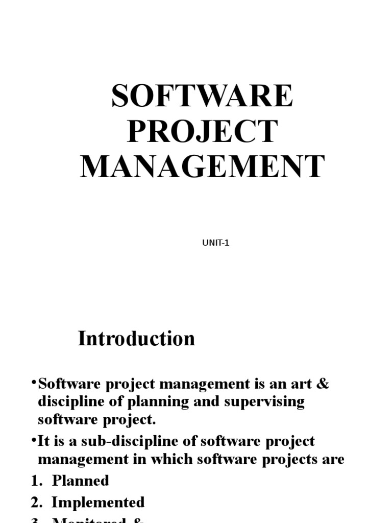 SPM PPT U1 | PDF | Software Development | Software
