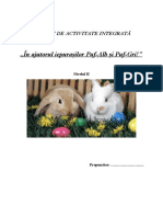 Corciovei Proiect Didactic Povestea Iepurasului de Paste PDF | PDF