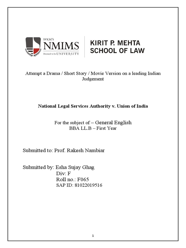 Indian Supreme Court's Transgender Ruling | PDF | LGBTQIA+ Studies ...