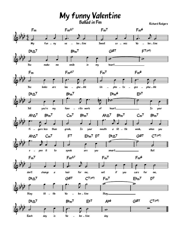 My Funny Valentine (FM) | PDF