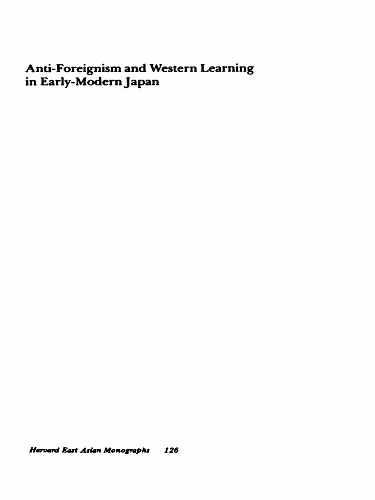 Bob Tadashi Wakabayashi - Anti-Foreignism and Western Learning in Early ...