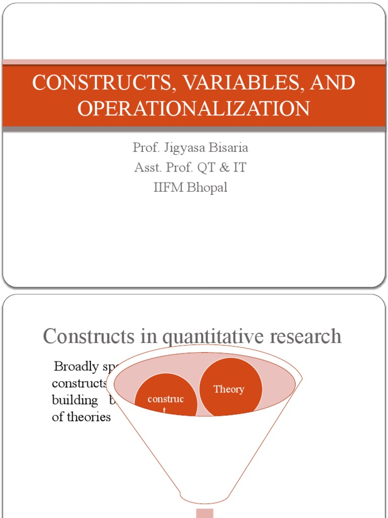 Constructs, Variables, and Operationalization | PDF | Dependent And Independent Variables ...