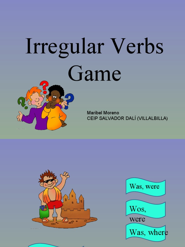 Irregular Verbs Game Past Part 1 Activities Promoting Classroom ...