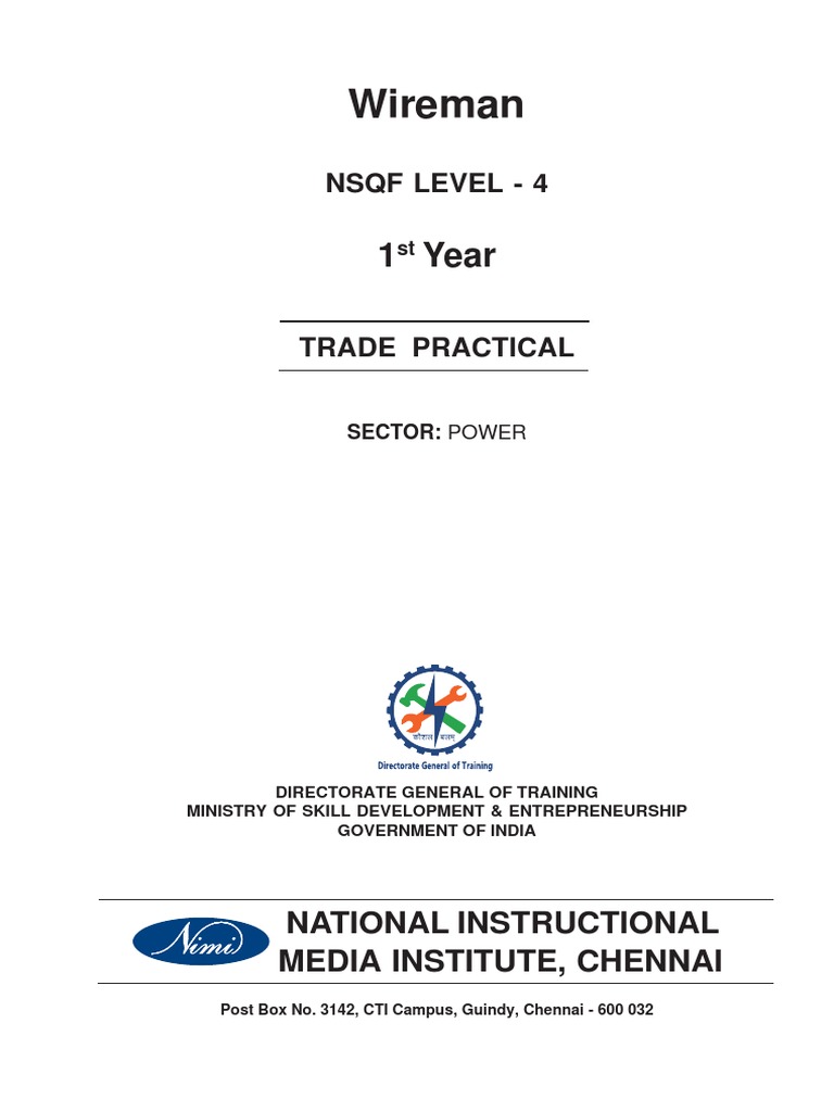 Wireman 1st Year - Practical | PDF | Electrical Resistance And ...
