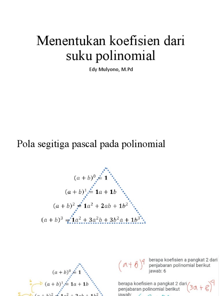 Menentukan Koefisien Dari Suku Polinomial | PDF