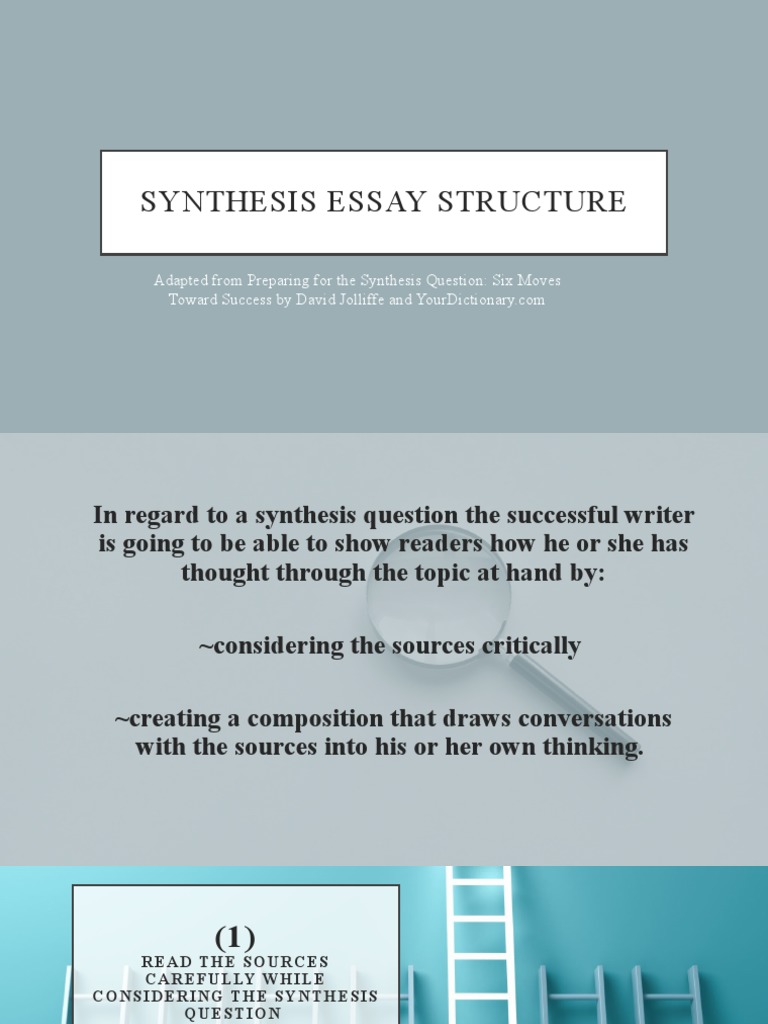 Sythesis Essay Structure | PDF | Homeschooling | Learning