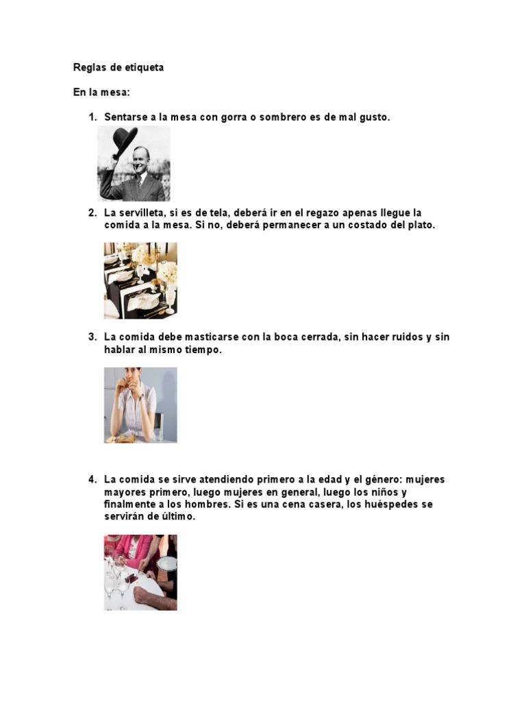 Reglas de Etiqueta | PDF