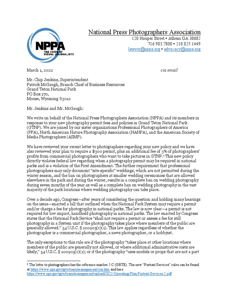 0301 Letter Nppa - GTNP | PDF | First Amendment To The United States ...
