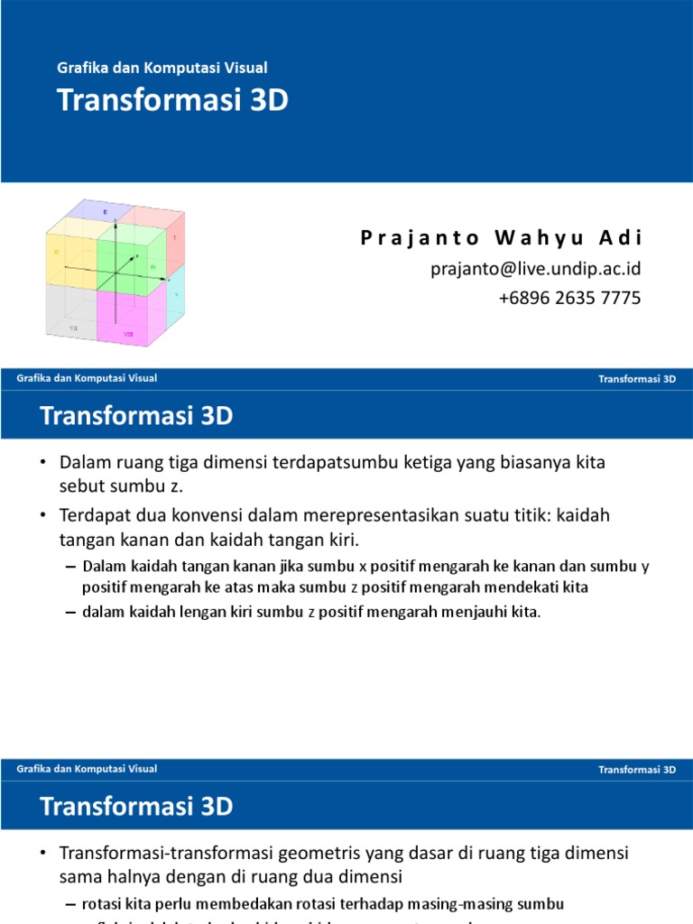 Transformasi 3D | PDF