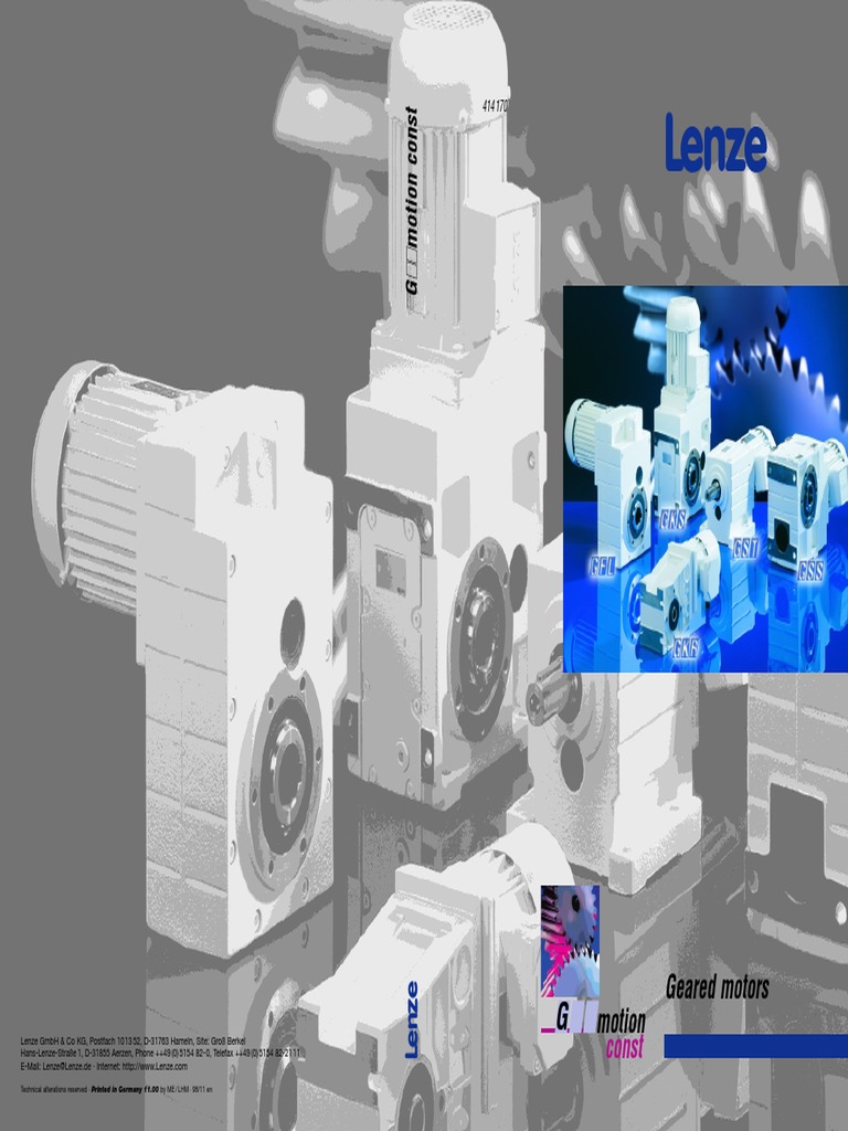 Lenze GST, GFL, GKR, GKS and GSS Geared Motors Guide | PDF ...