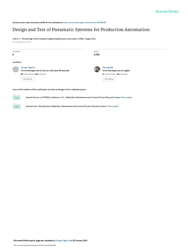 Design and Test of Pneumatic Systems | PDF | Automation | Valve