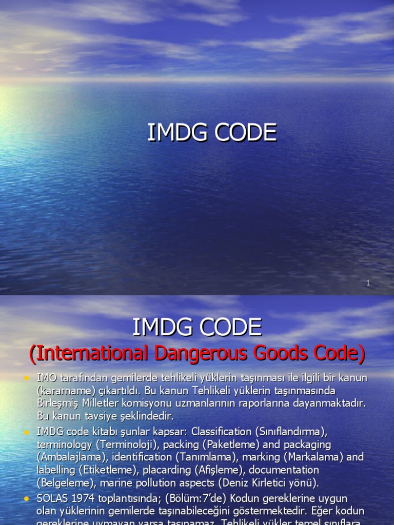 IMDG Code | PDF