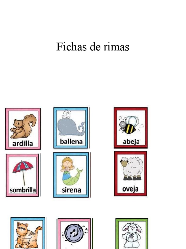 Fichas Rimas | PDF