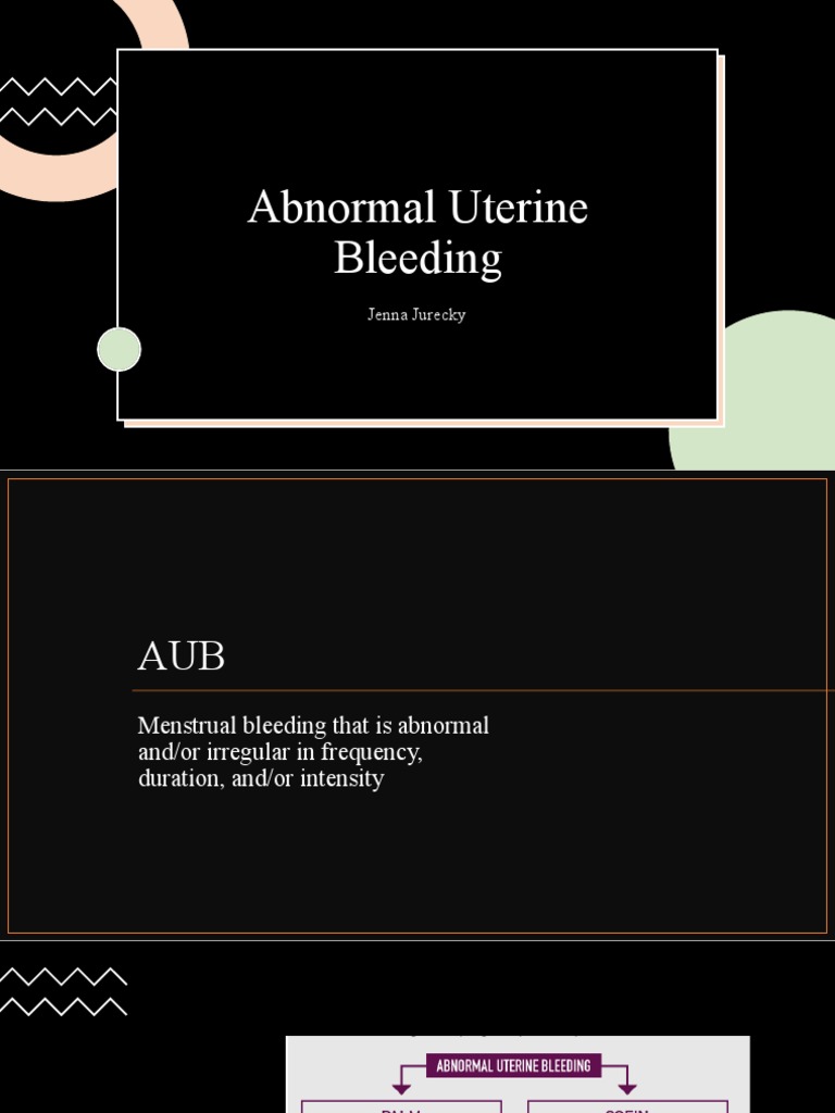 Jenna AUB | PDF | Combined Oral Contraceptive Pill | Mammal Female Reproductive System