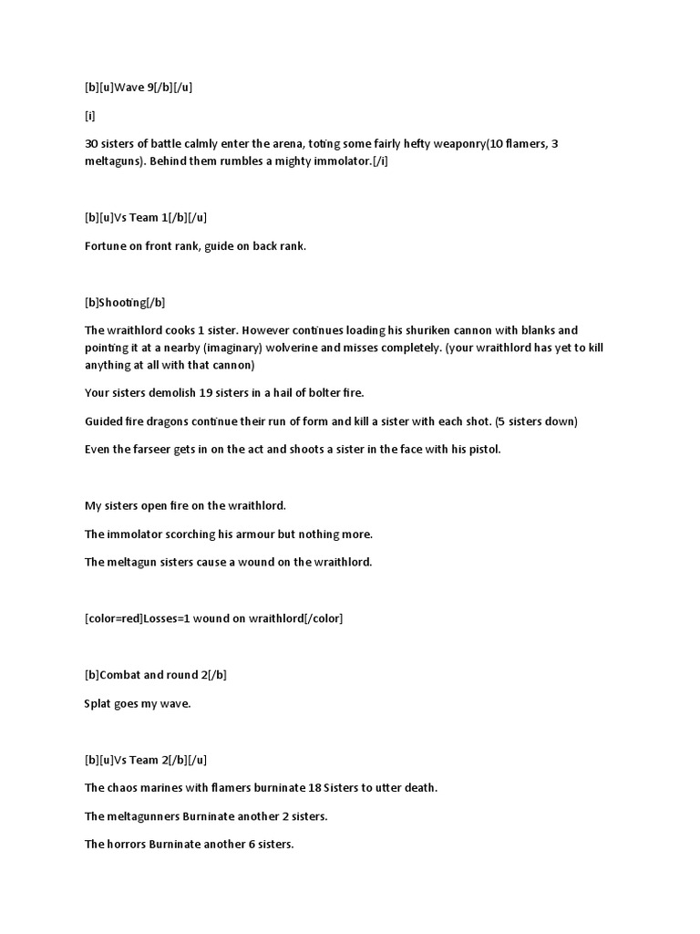Warhammer Battle Report | PDF