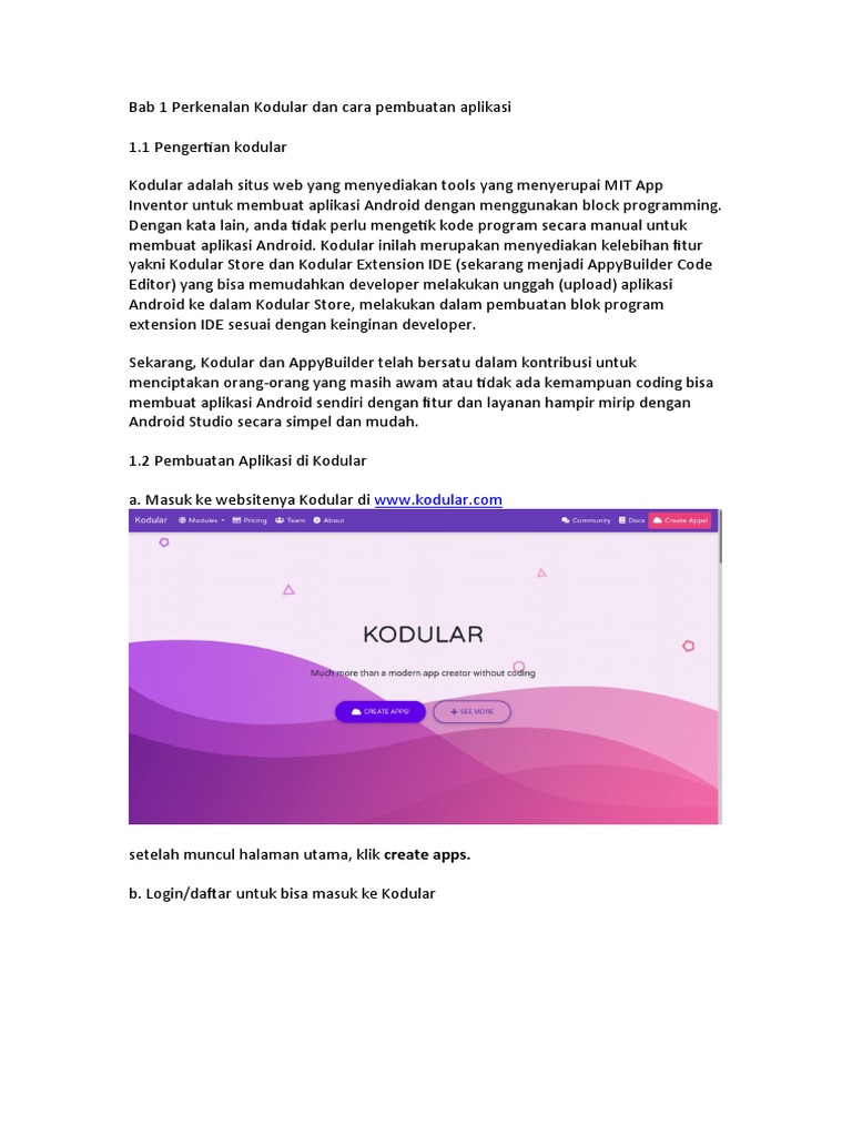 Pengenalan dan Pembuatan Aplikasi Kodular | PDF