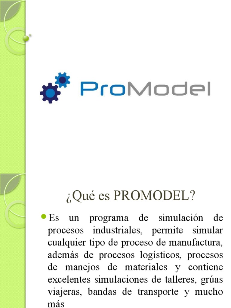 Introducción A Software PROMODEL | PDF | Logística | Máquina elevadora
