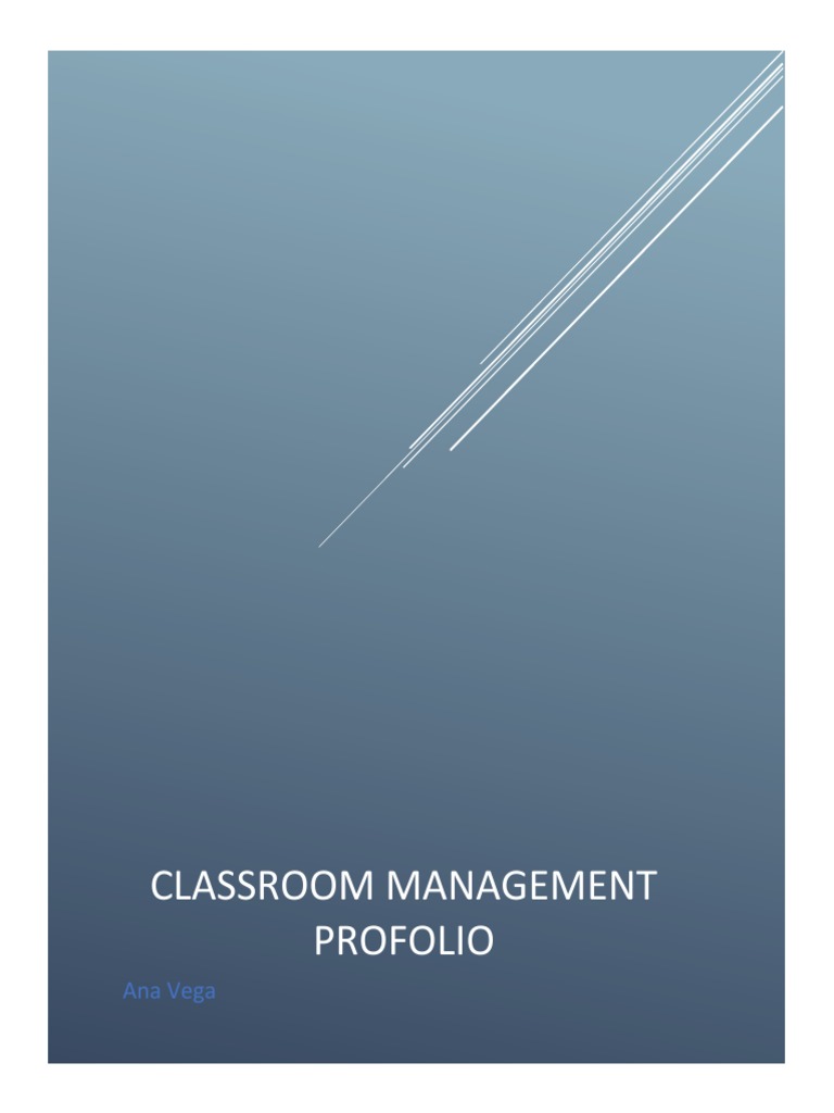 Classroom Management Portfolio | PDF | Classroom | Teachers