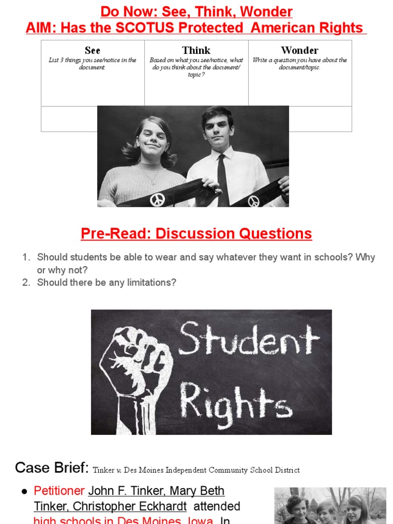 Tinker V | PDF | First Amendment To The United States Constitution ...