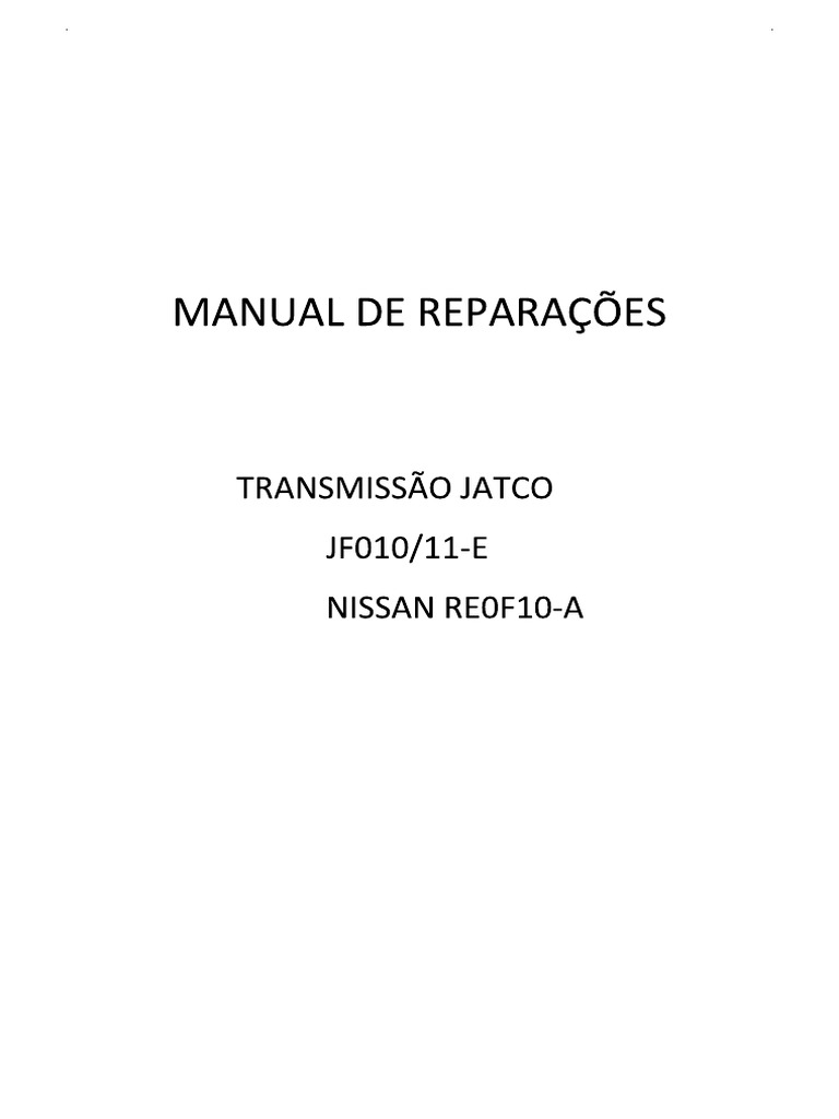 Manual CVT jf010 | PDF
