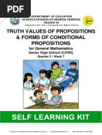 Math 11 Gen Math Q2 Week 7 | PDF | Truth | Proposition