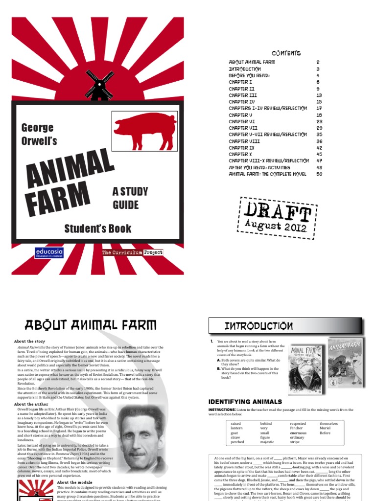 Animal Farm Study Guide | PDF | Communism | George Orwell