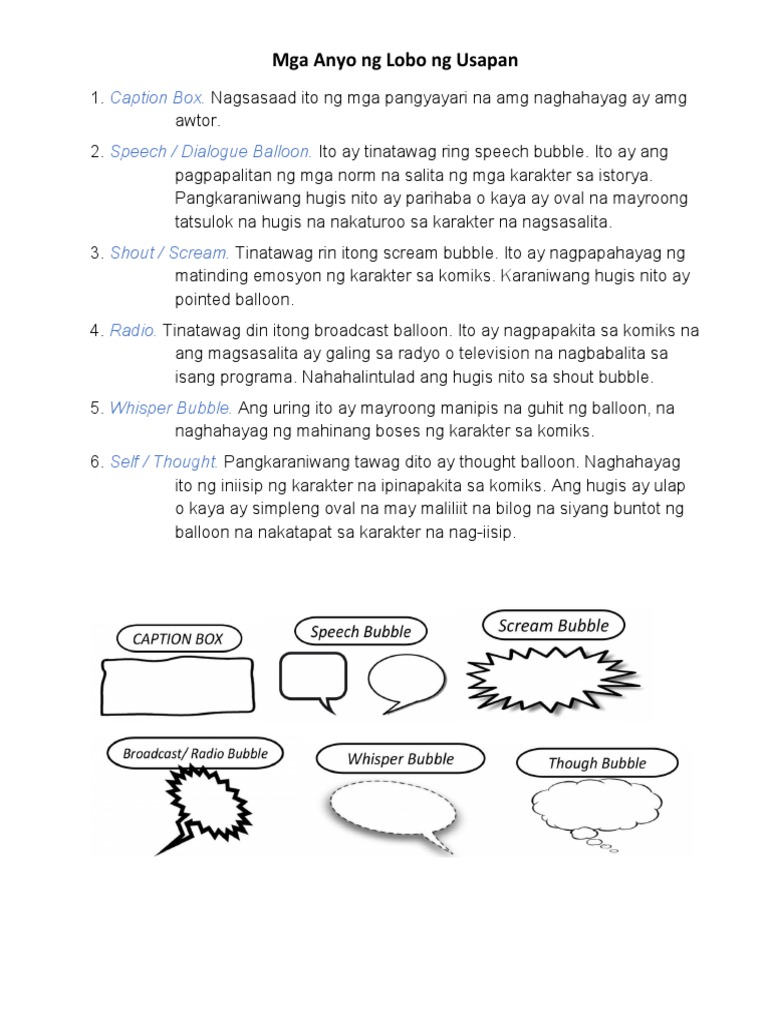 Mga Anyo NG Lobo NG Usapan | PDF