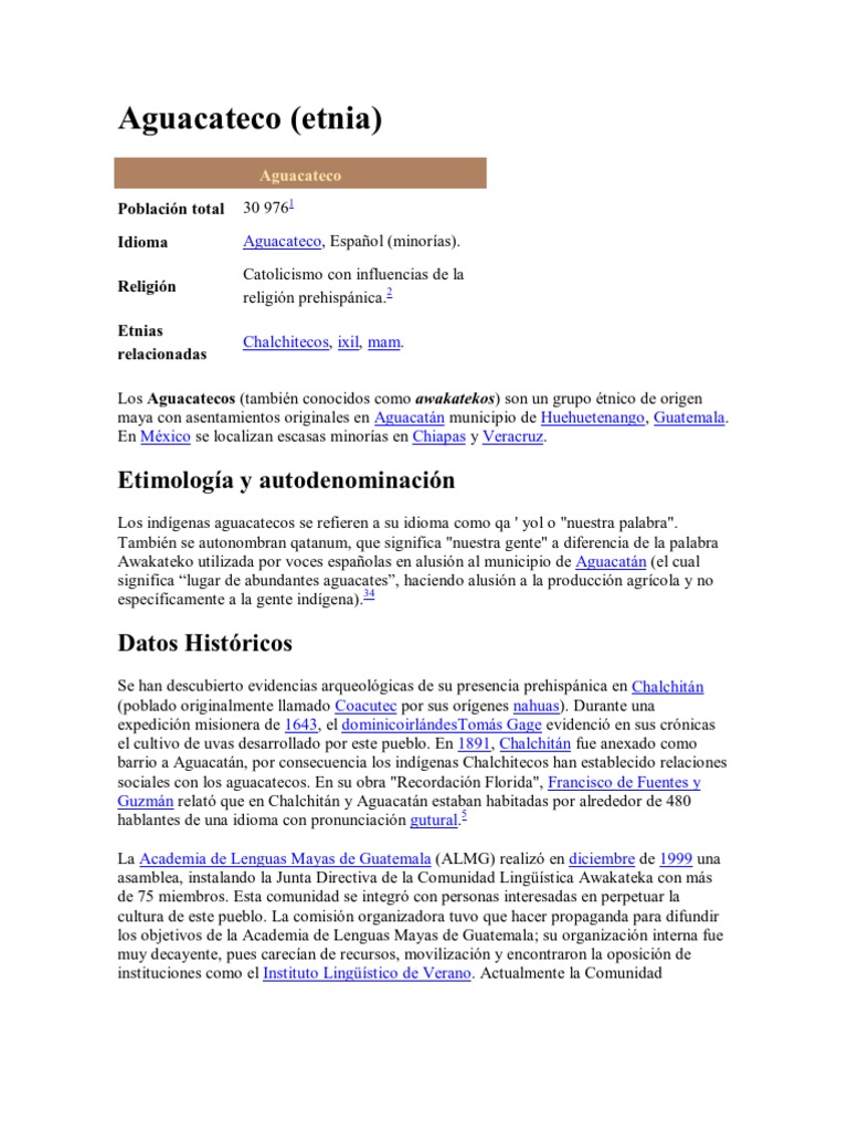 Idioma y Cultura del Pueblo Awakateko | PDF