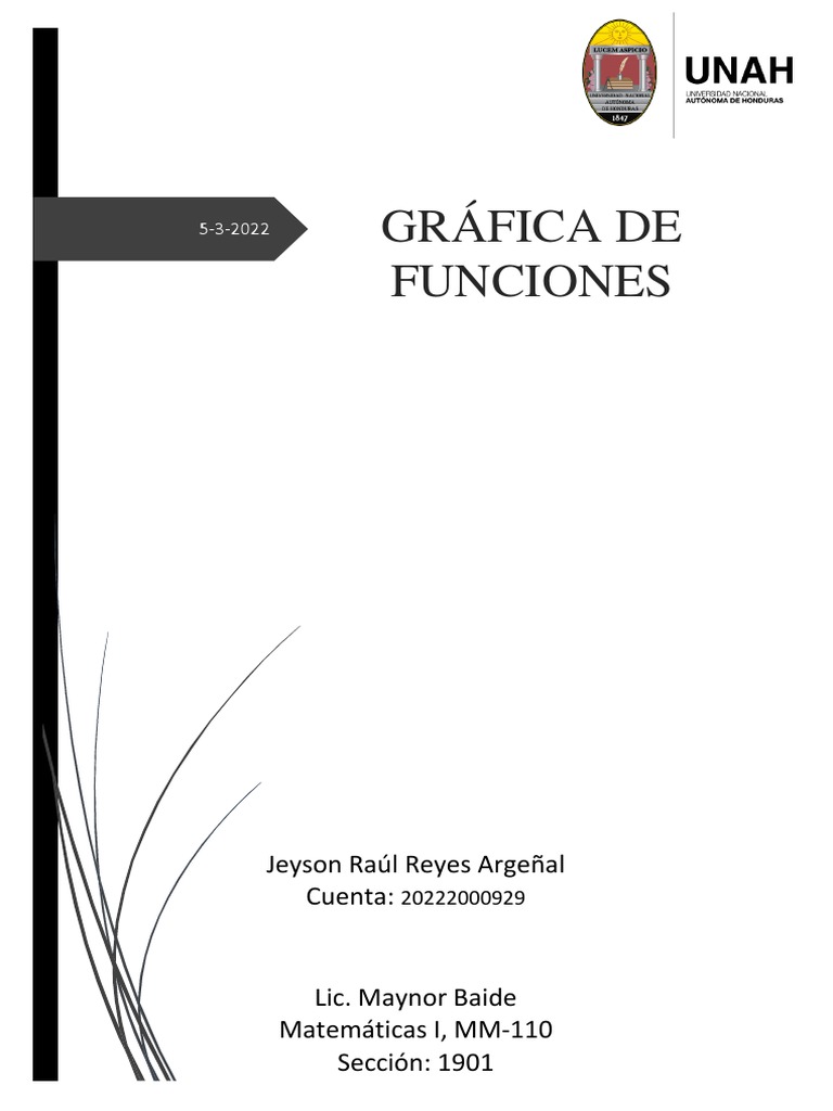 Grafica de Funciones - Jeyson Reyes | PDF | Función (Matemáticas ...