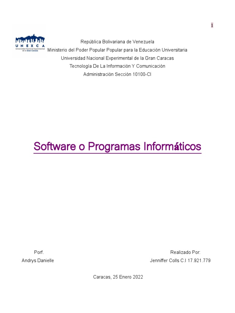 Software o Programas Informaticos | PDF | Programa de computadora | Programación